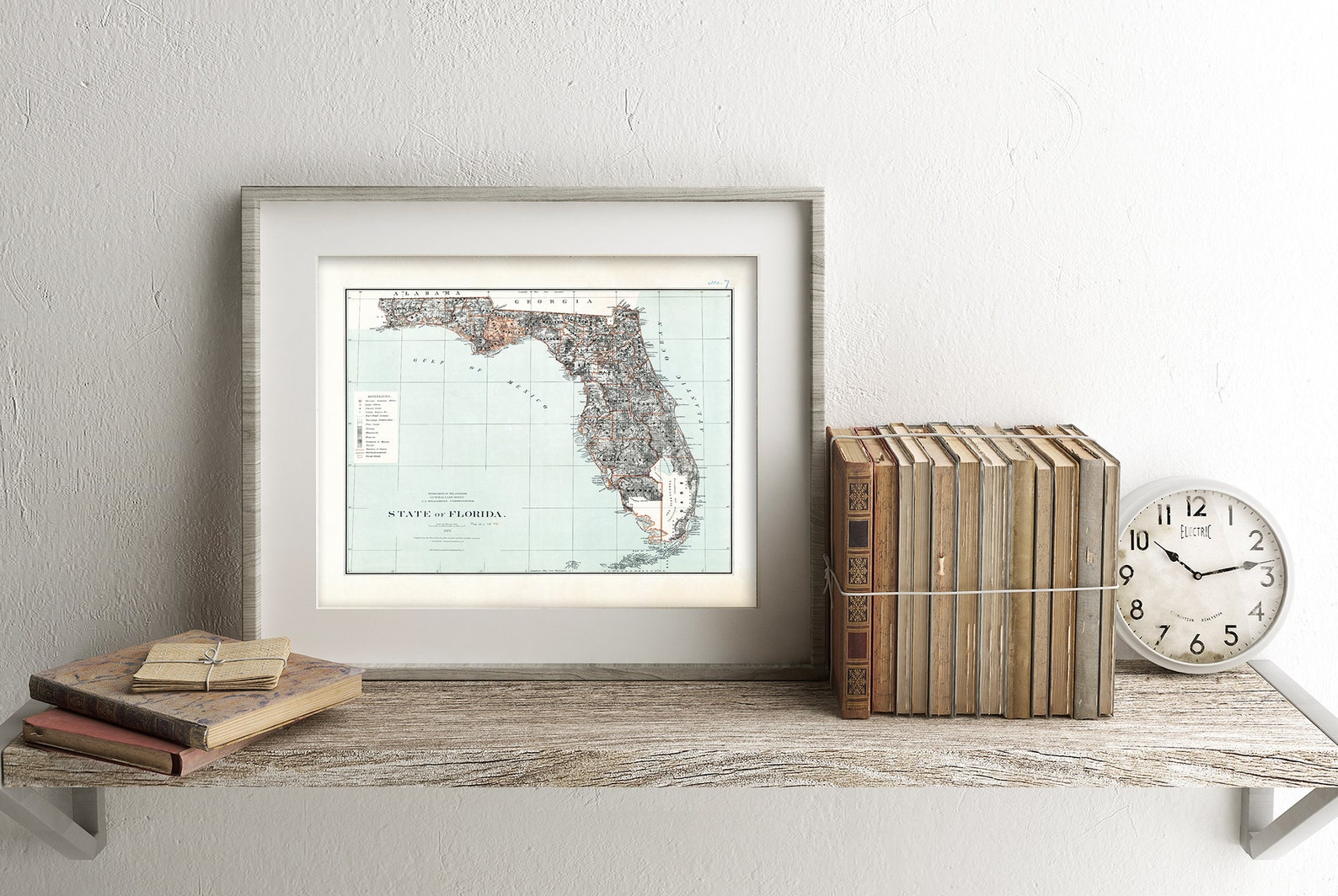 Map of Florida State Digital Prints Vintage Map Printable - Etsy