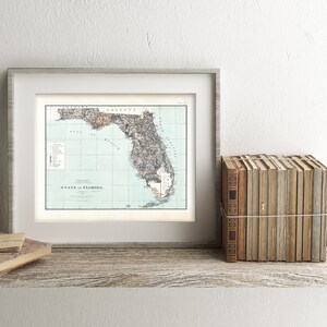 Map of Florida State Digital Prints Vintage Map Printable - Etsy