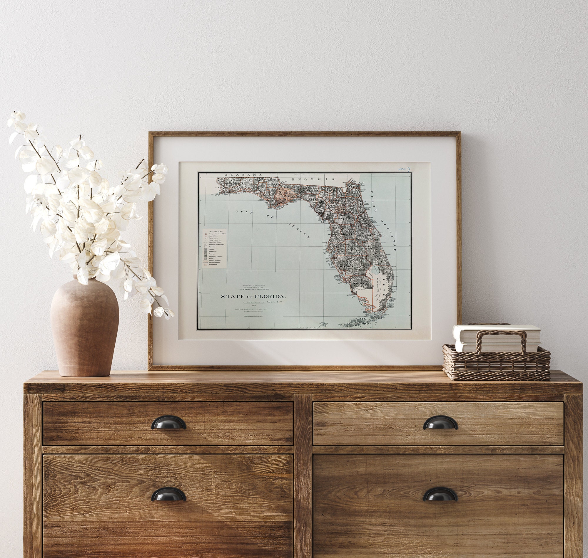 Map of Florida State Digital Prints Vintage Map Printable - Etsy