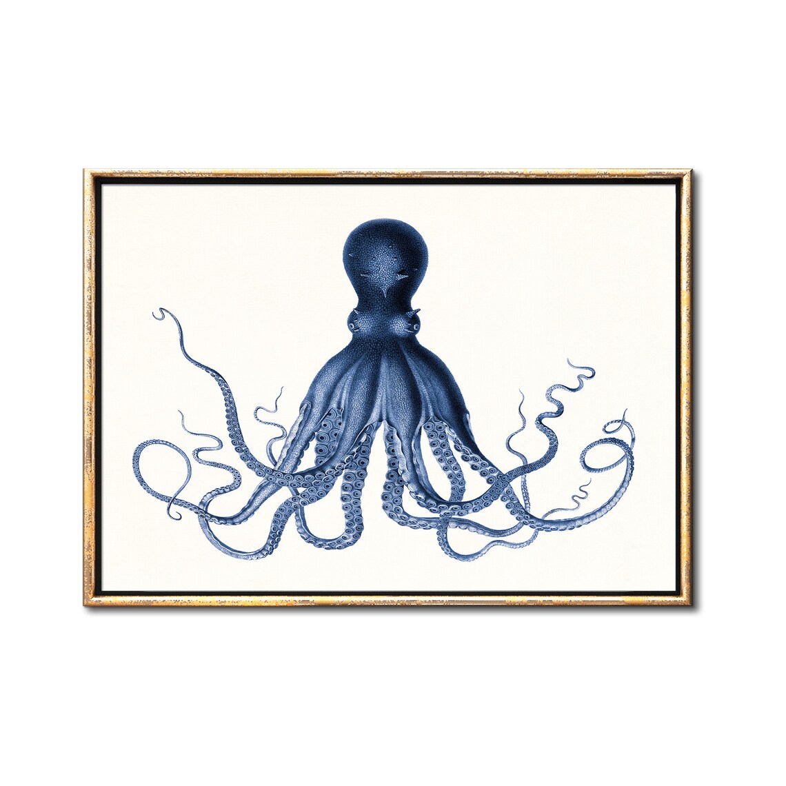 Blue Octopus Art Digital Prints Nautical Nursery Downloadable | Etsy