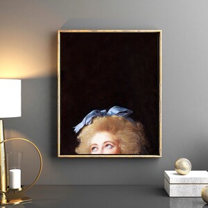 Altered Painting, Altered Vintage Painting, Portrait Painting Detail ...