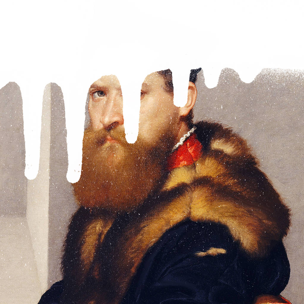 Destroyed Art Vintage Portrait Painting Downloadable Prints | Etsy