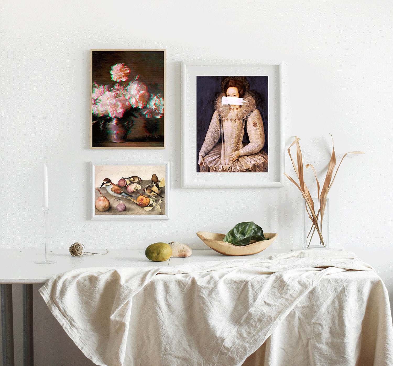 Altered Vintage Portrait Painting Downloadable Print Eclectic | Etsy