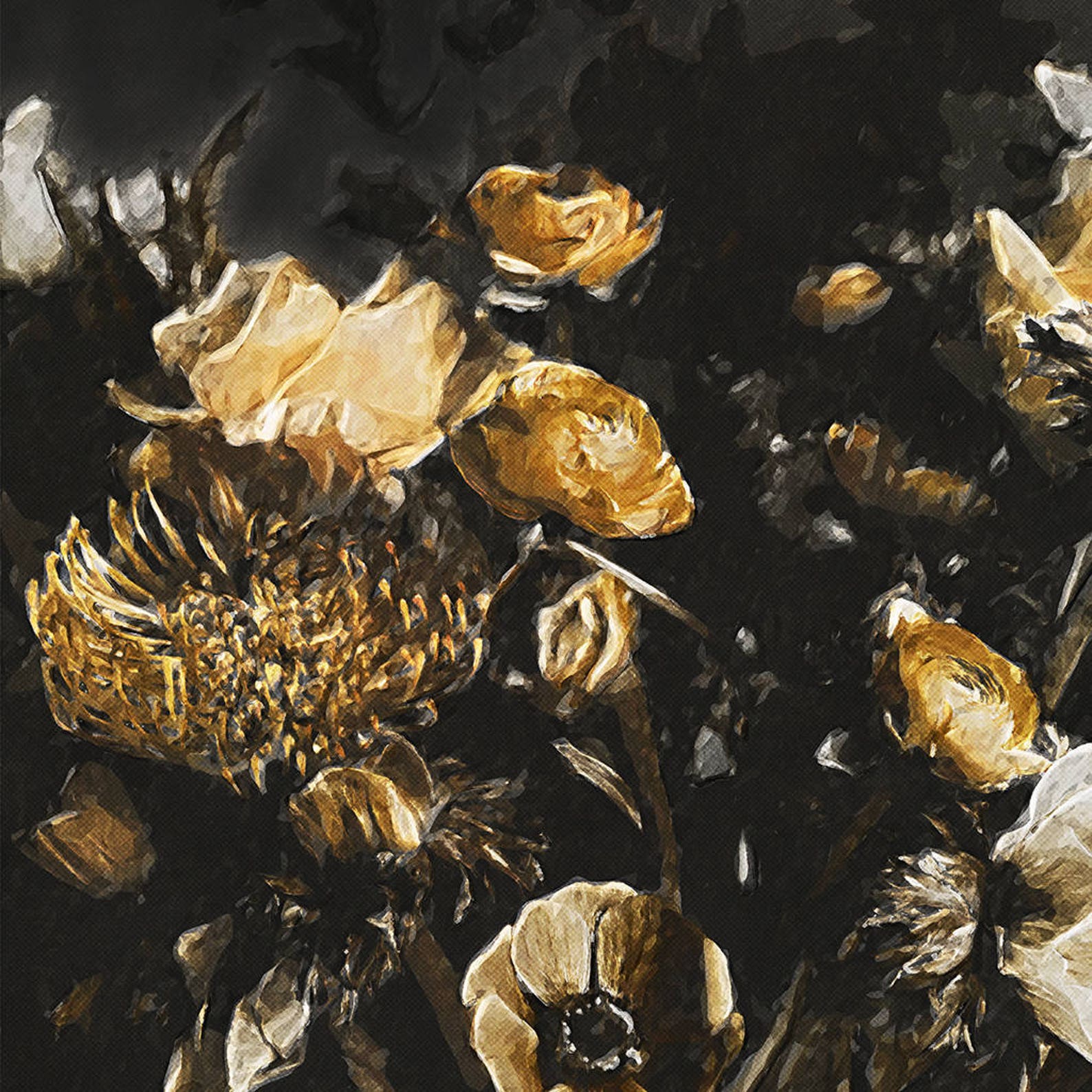Moody Floral Art Downloadable Prints Dark Botanical Flower - Etsy