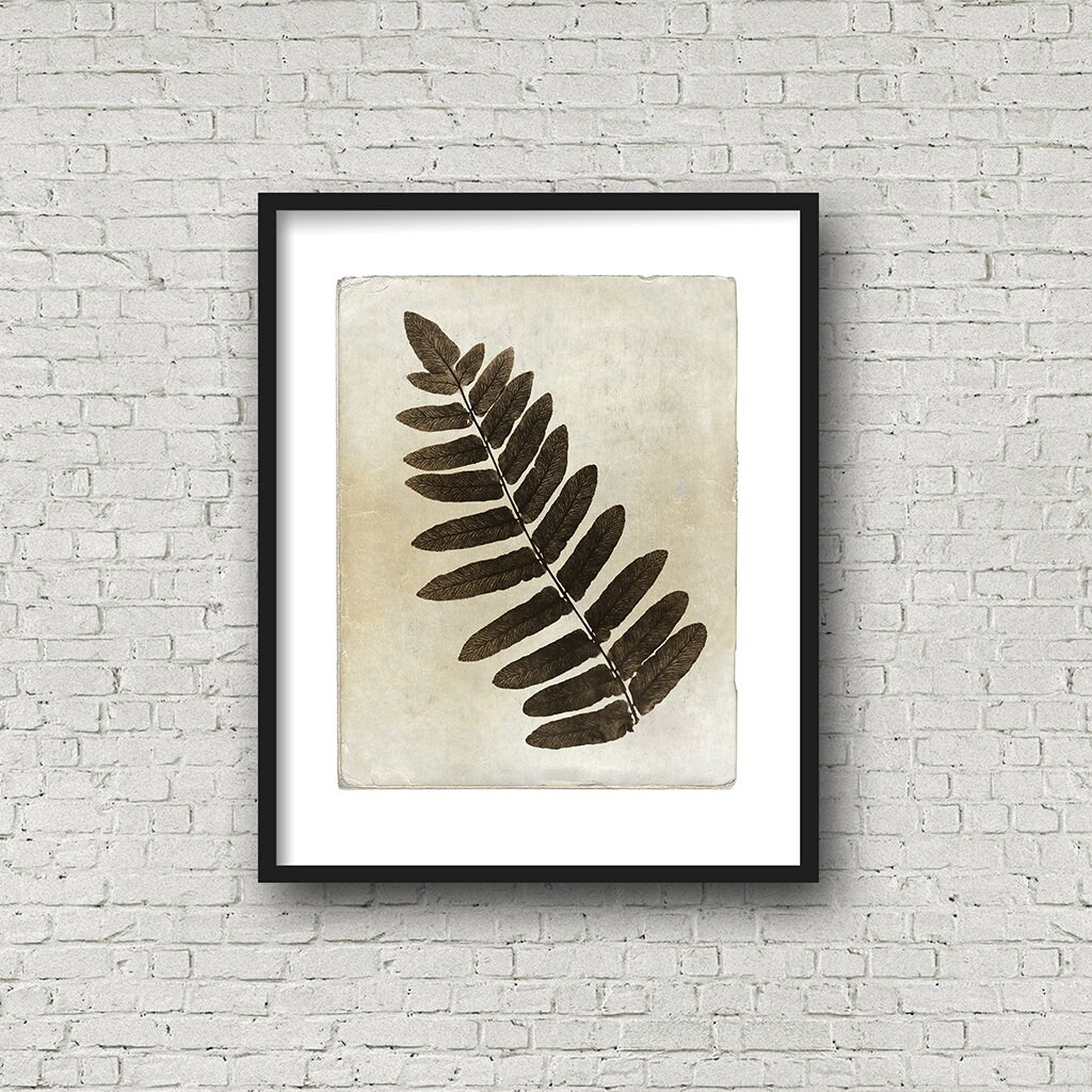 Leaf Print Farmhouse Wall Art Downloadable Print Botanical | Etsy