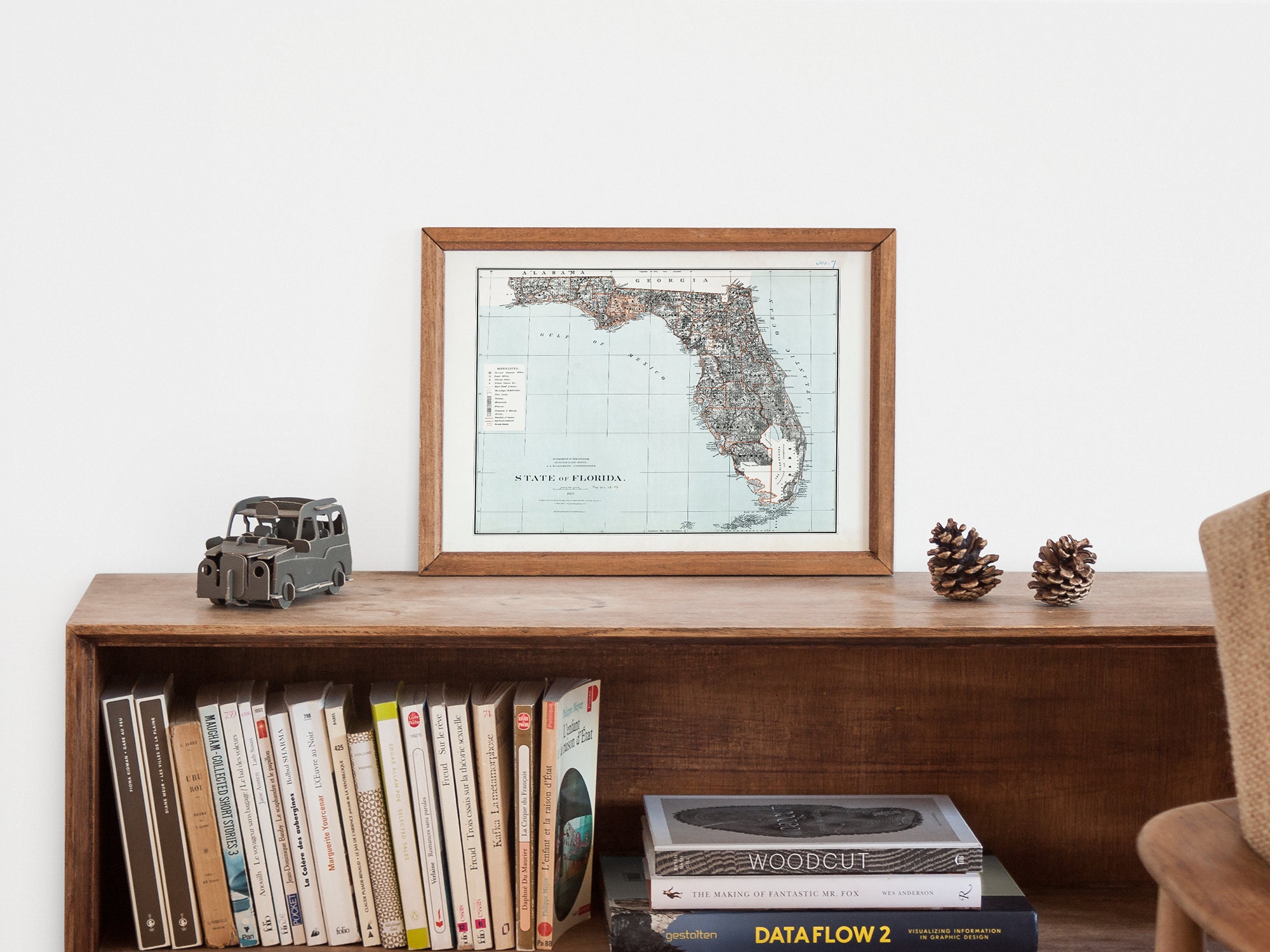 Map of Florida State Digital Prints Vintage Map Printable - Etsy