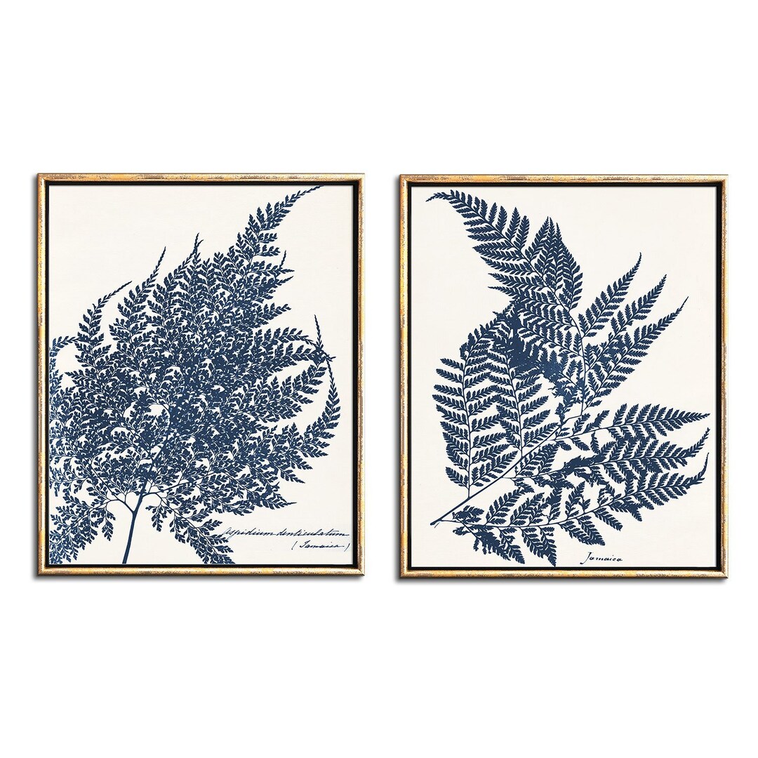 Blue Fern Prints Downloadable Art, Fern Art Botanical Poster Wall Art ...