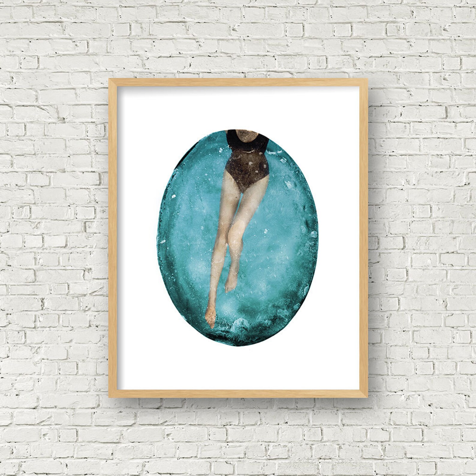 Swimming Pool Art Print Downloadable Prints Coastal Wall Art | Etsy