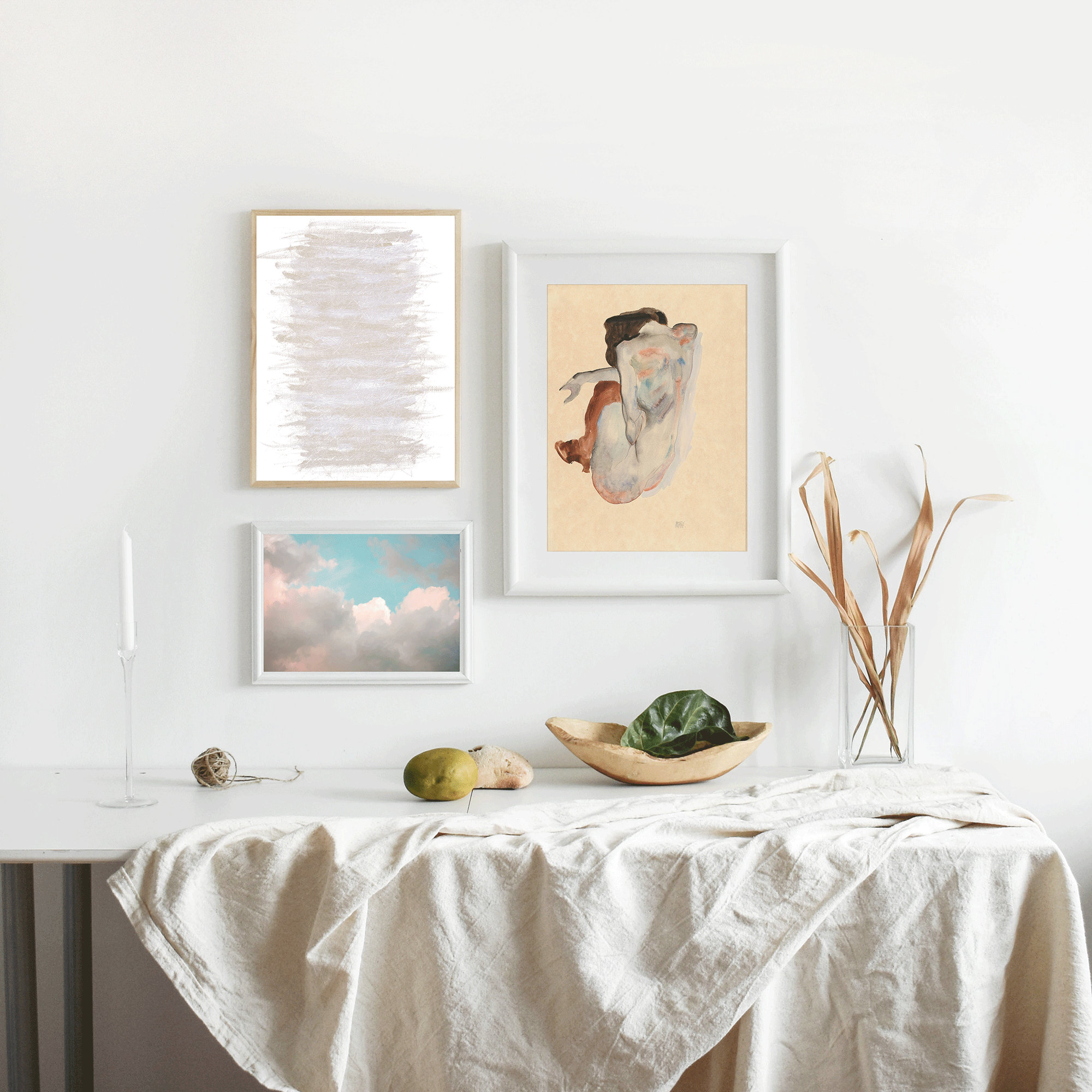 Blue Sky Print Instant Download Art Cloud Print Horizontal - Etsy