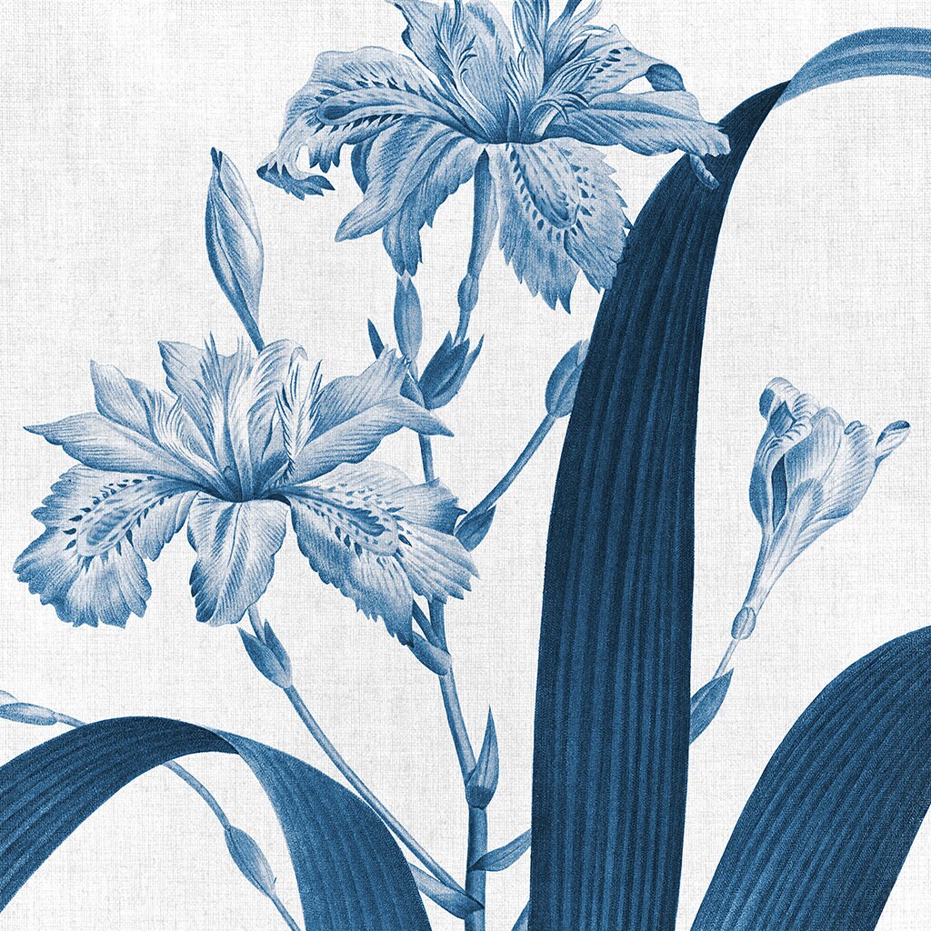 Blue Botanical Print Set of 2 Downloadable Prints, Blue Floral Art ...