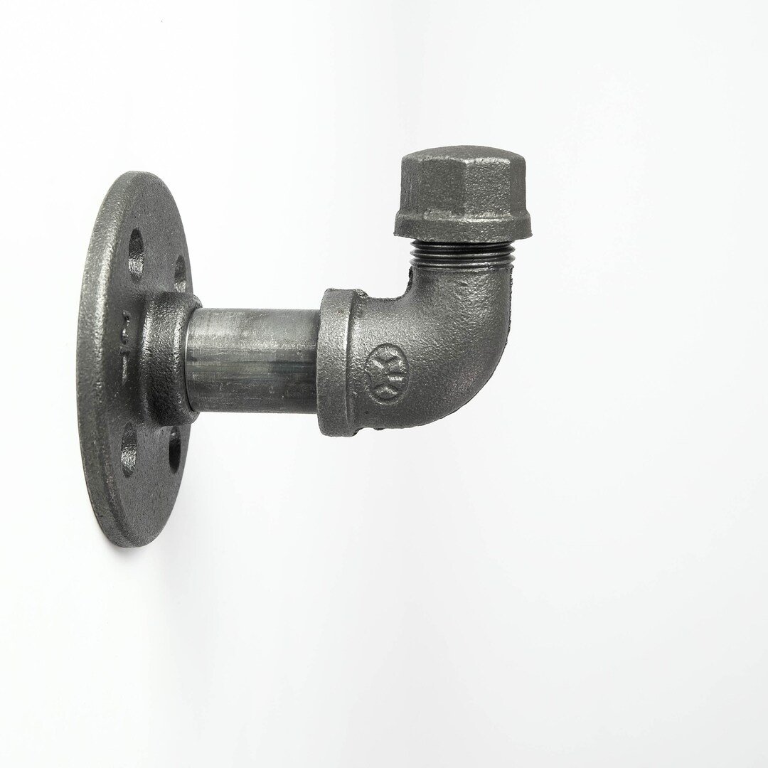 1x Coat Hook Pipe GARD Hook Industrial L Shape Hat Hook Coat Rack Wall ...