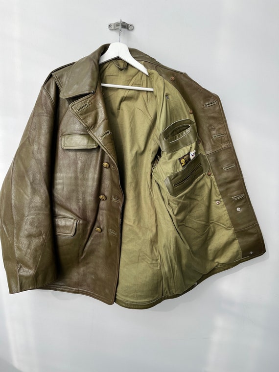 1950s Belgian Leather Moto Dispatch Jacket - Gem