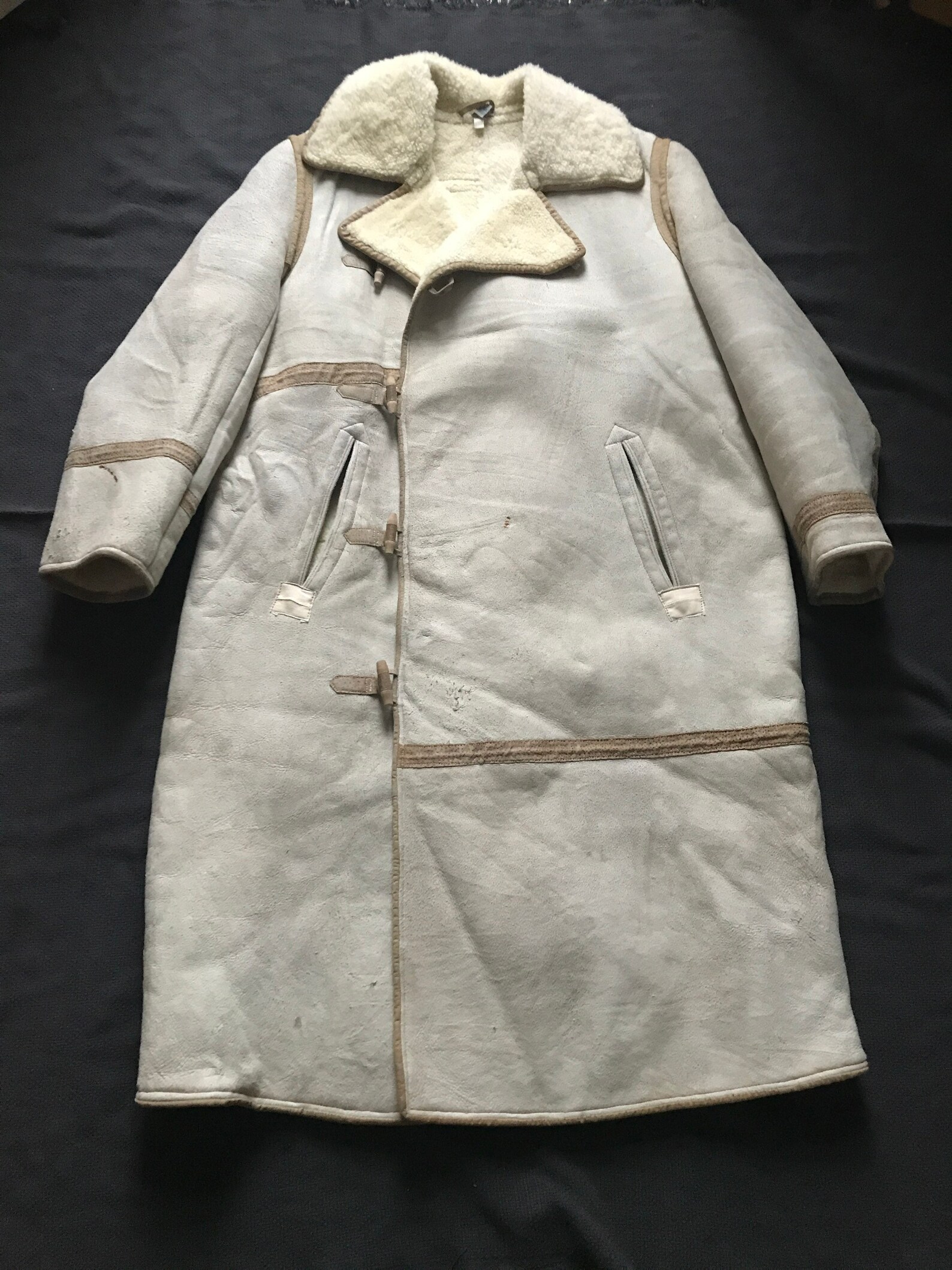 Late 1950s Vintage. GDR Shearling Great Coat. Made in Dresden, by ...