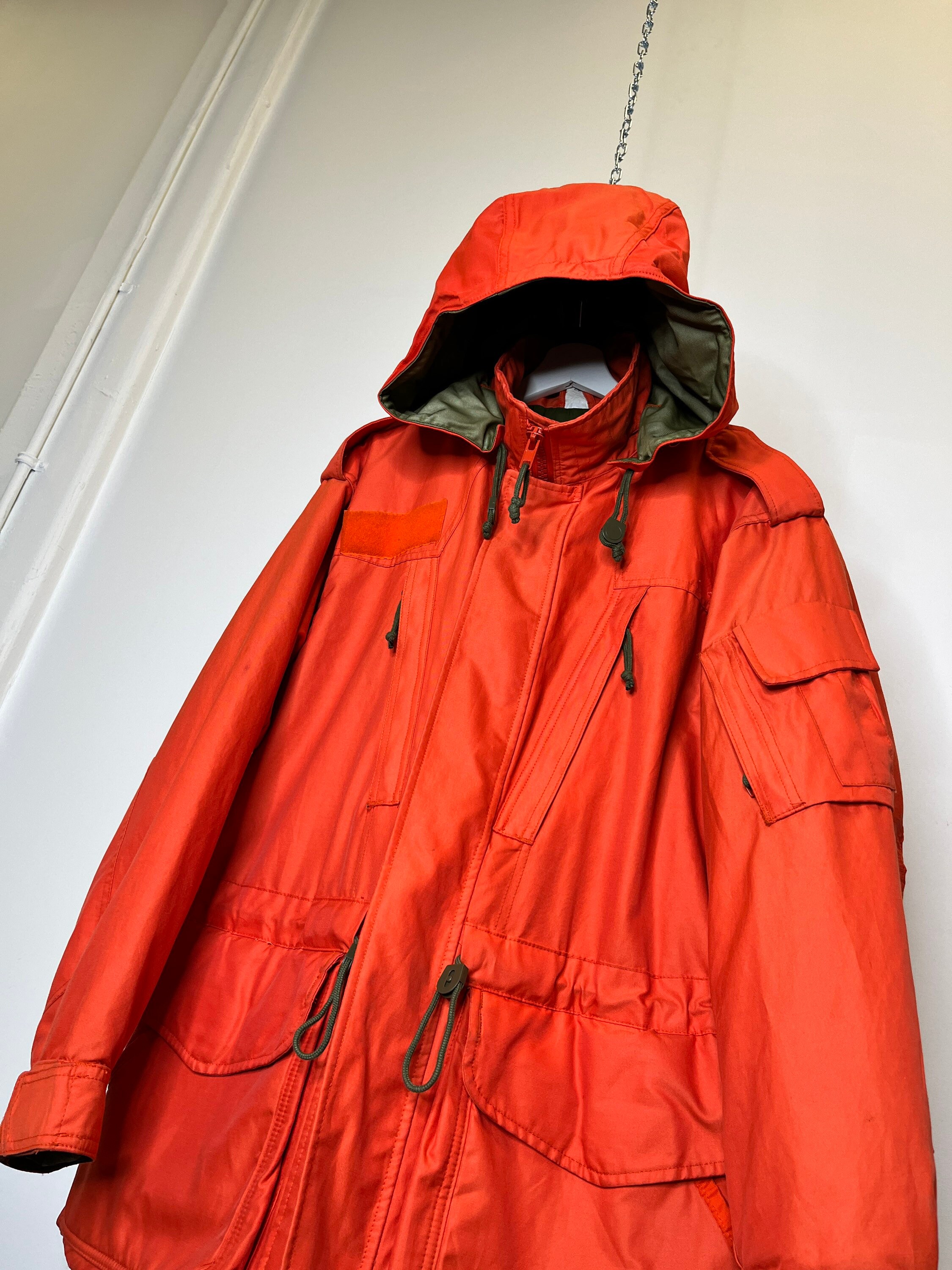 Rare Vintage Canadian SAR Tech Parka in Rescue Orange. Sz 70/40. Loaded ...
