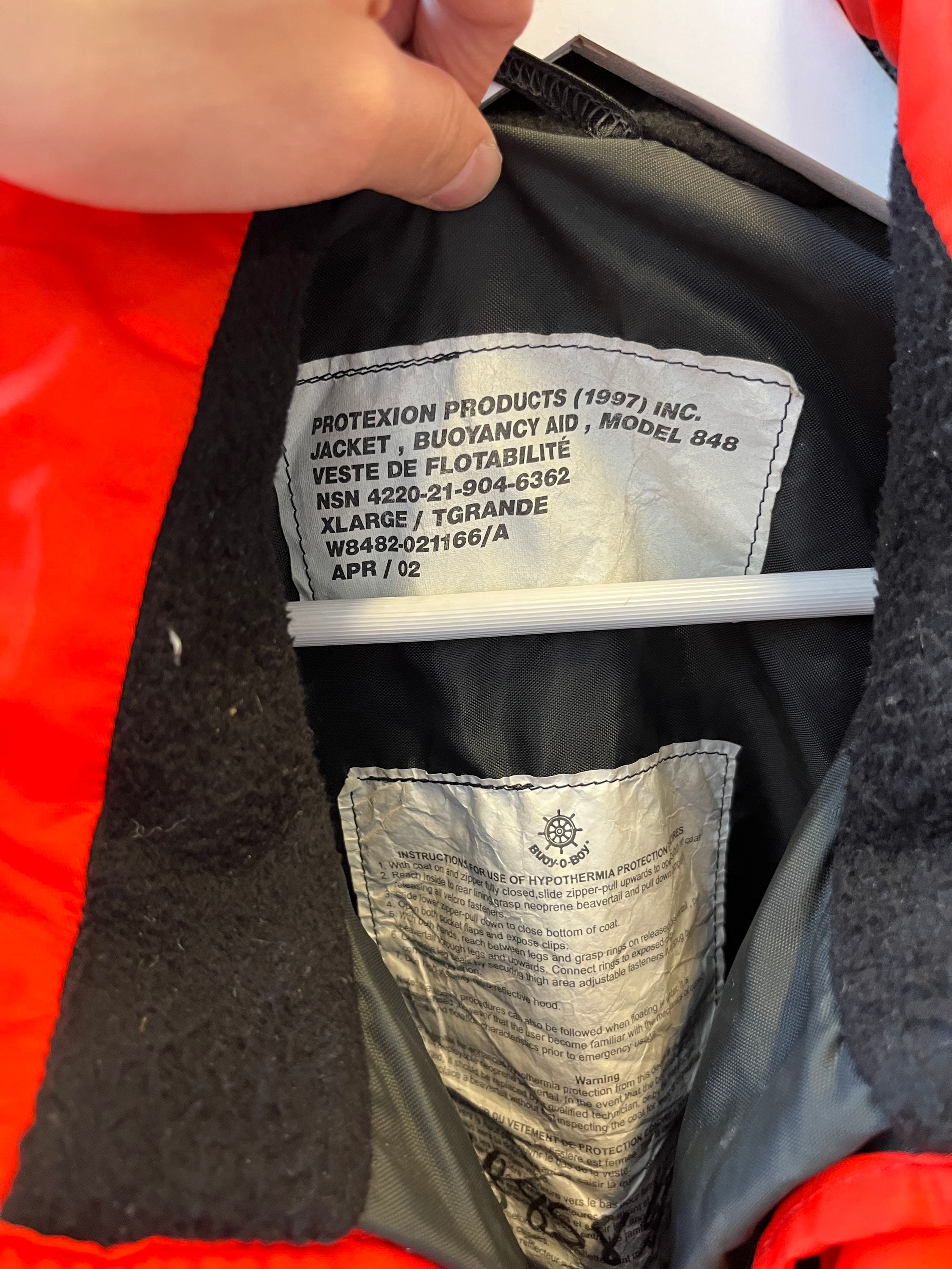 Mustang Technical Flotation Jacket Canadian Coastguard. Sz XL - Etsy