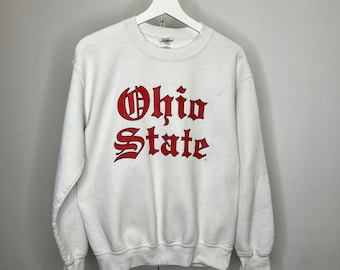 90s Ohio State Graphic Crew Neck Sweatshirt in French Terry 90s Ohio State Graphic Crew Neck Sweatshirt in French Terry