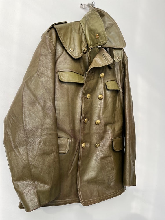 1950s Belgian Leather Moto Dispatch Jacket - Gem