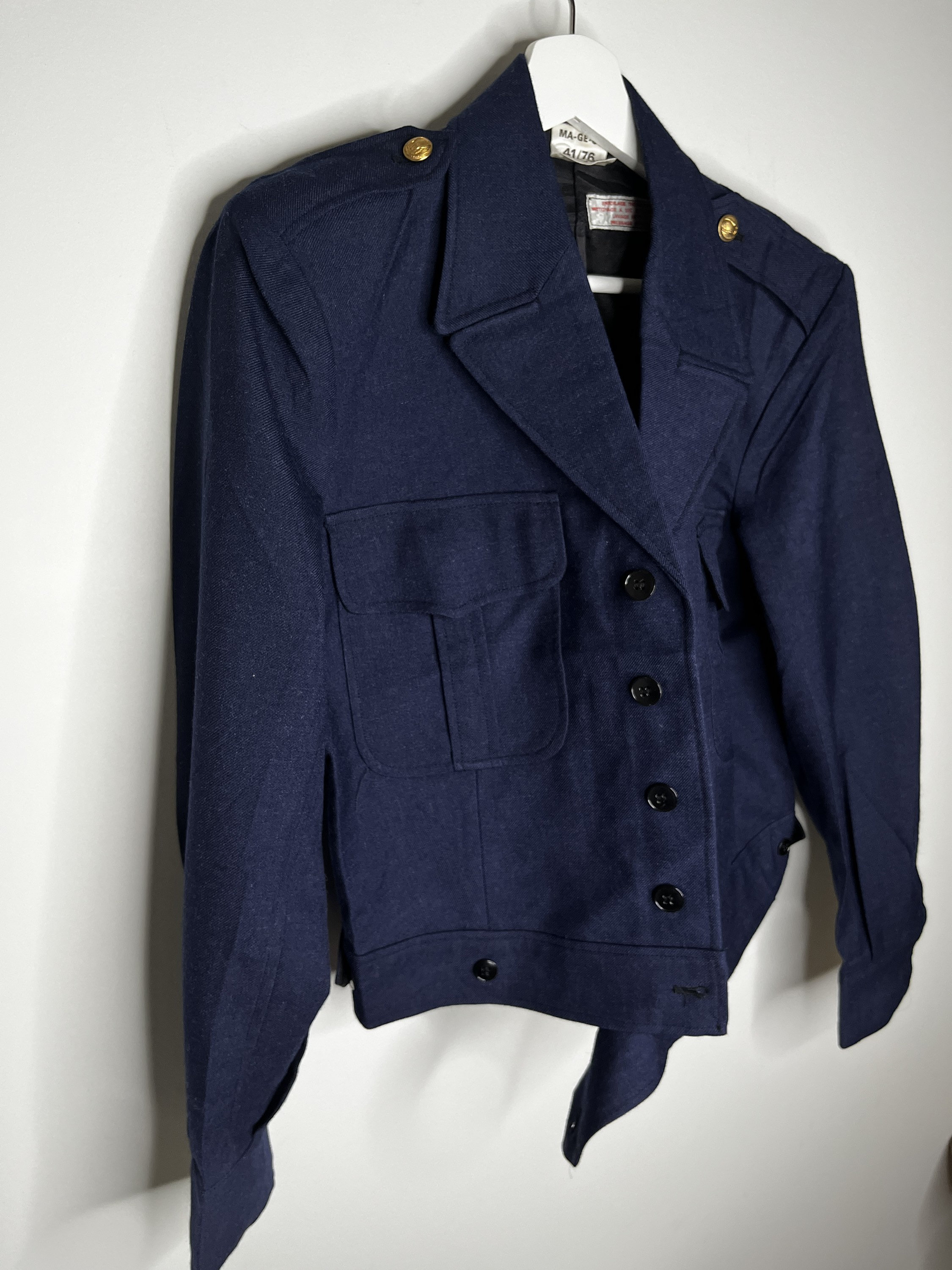 1980s French wool Ike jacket.