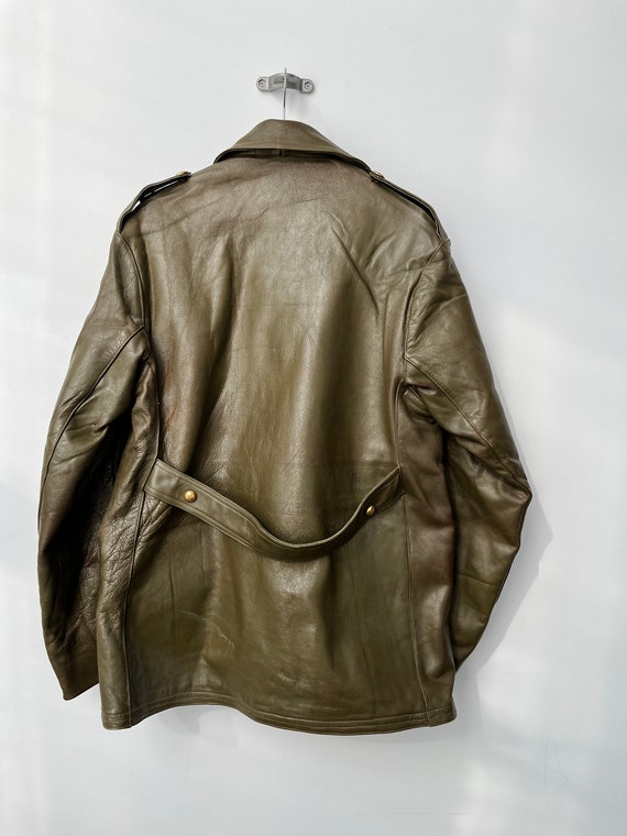 1950s Belgian Leather Moto Dispatch Jacket - Gem