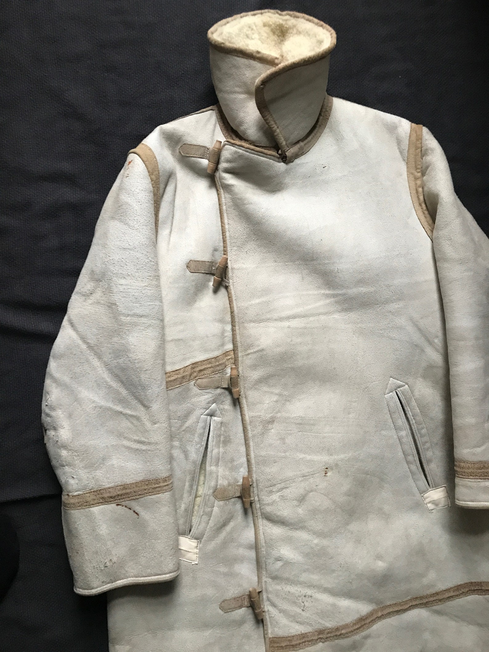 Late 1950s Vintage. GDR Shearling Great Coat. Made in Dresden, by ...