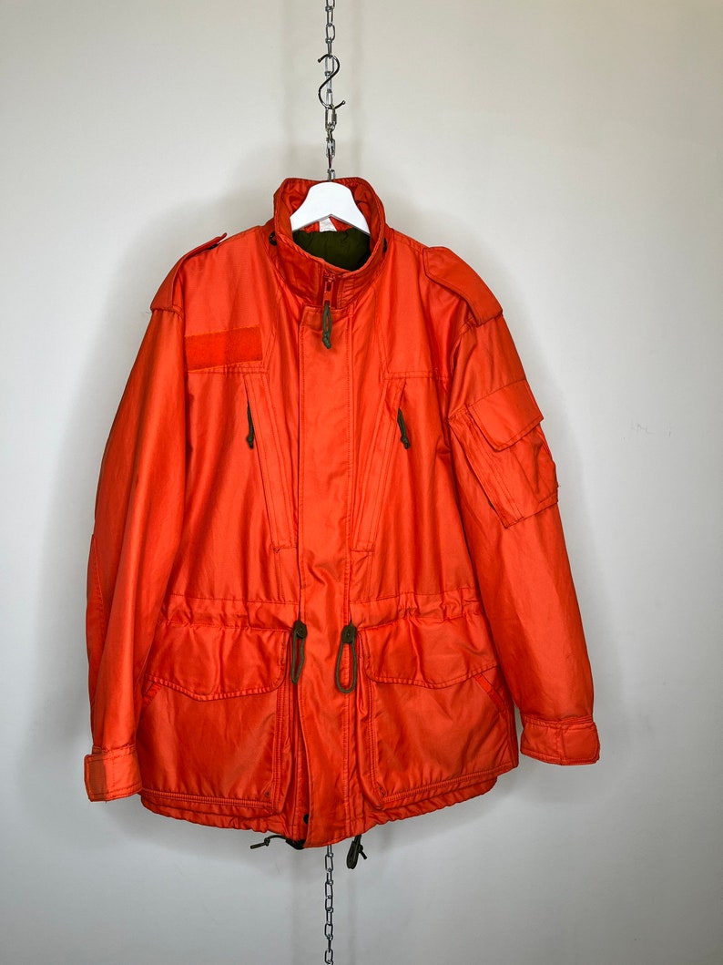 Rare Vintage Canadian SAR Tech Parka in Rescue Orange. Sz 70/40. Loaded ...