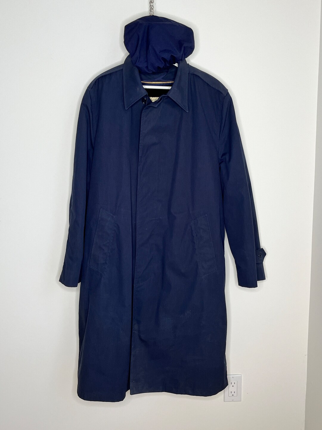 Vintage Deadstock 1970s US Navy Cotton Poplin Mac Raincoat With ...