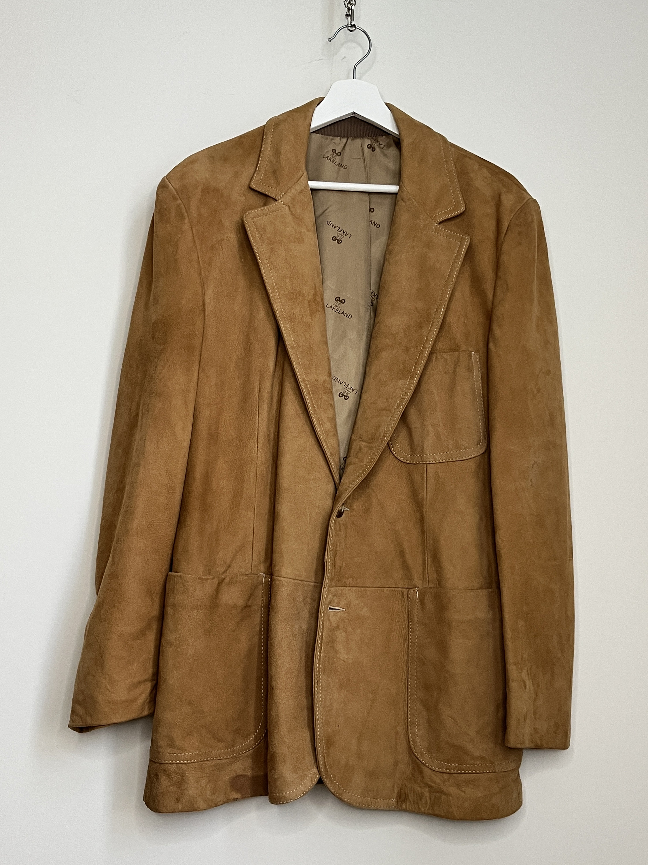 Vintage 1950s Tan Suede Blazer by Lakeland, Union Labels, Made in USA ...