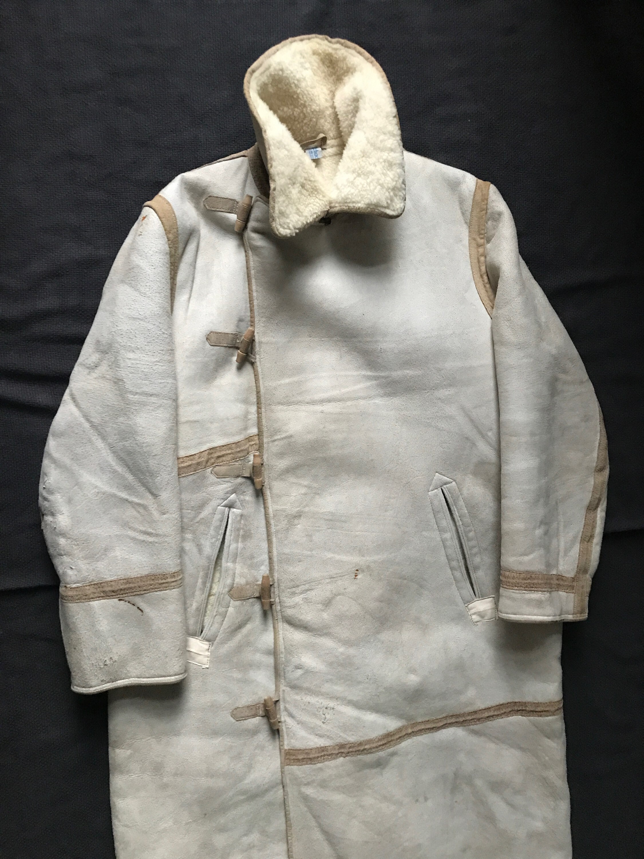Late 1950s Vintage. GDR Shearling Great Coat. Made in Dresden, by ...