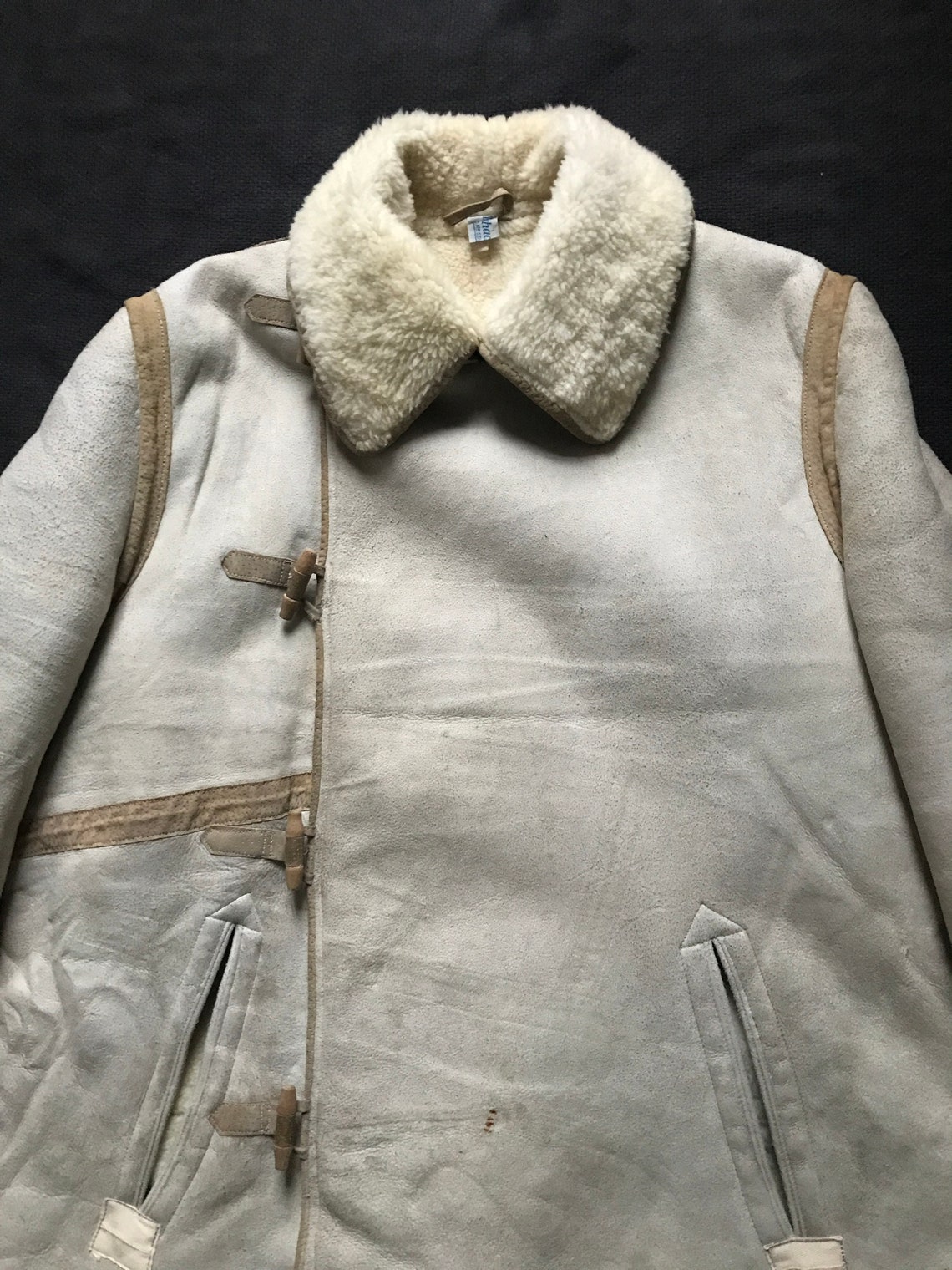 Late 1950s Vintage. GDR Shearling Great Coat. Made in Dresden, by ...