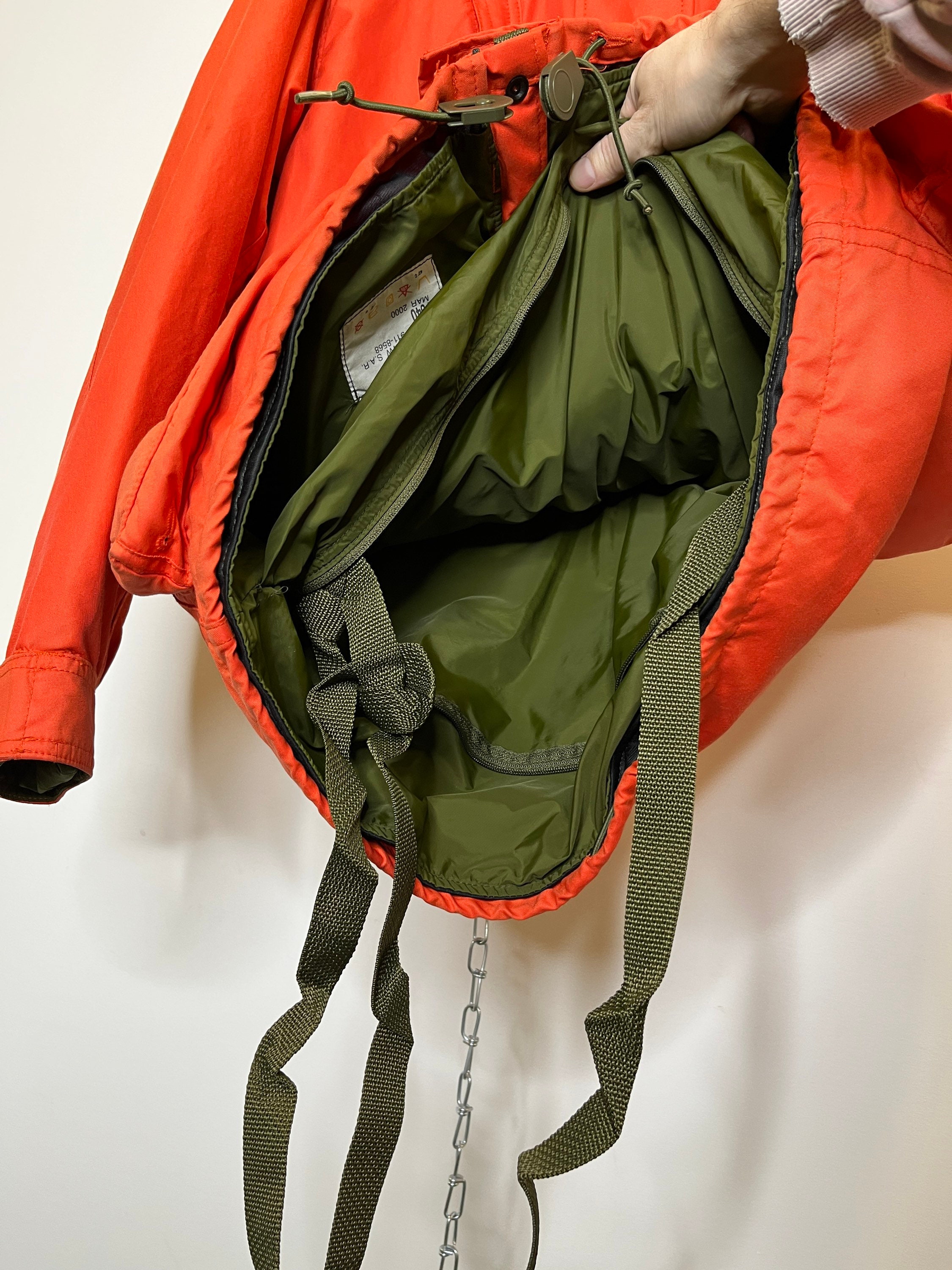 Rare Vintage Canadian SAR Tech Parka in Rescue Orange. Sz 70/40. Loaded ...