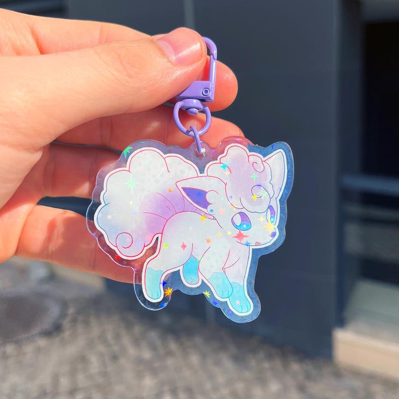 Pokémon - Gen 7 - Alolan Vulpix - Shiny Holo Charms - Etsy