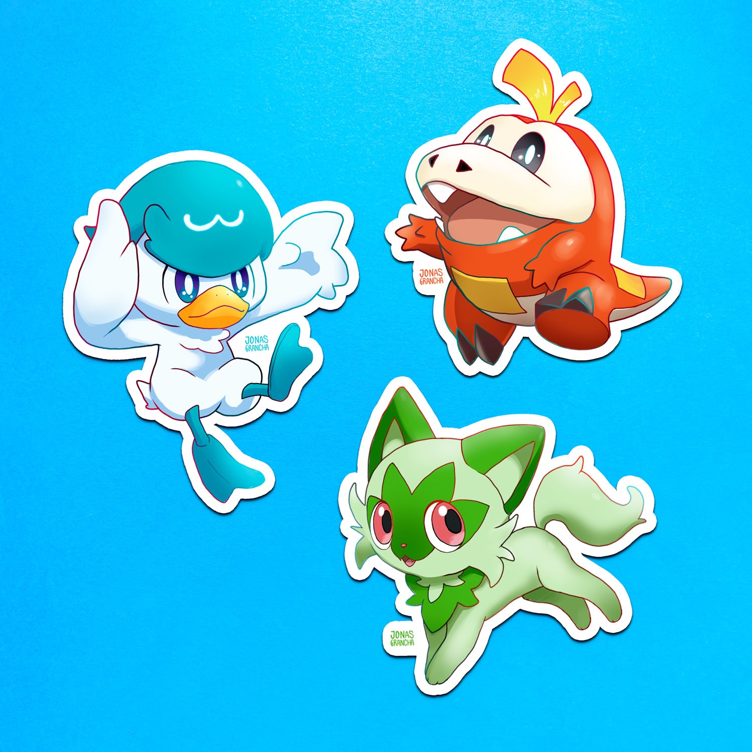 Pokémon Paldea Starters Stickers Vinyl Stickers - Etsy