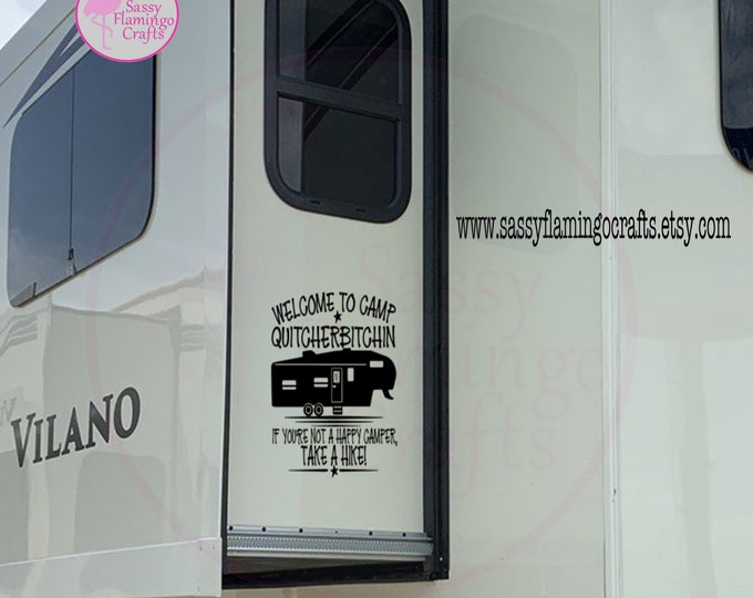When the RV is Rockin Don't Come Knockin Decal, Fifth Wheel Decal ...