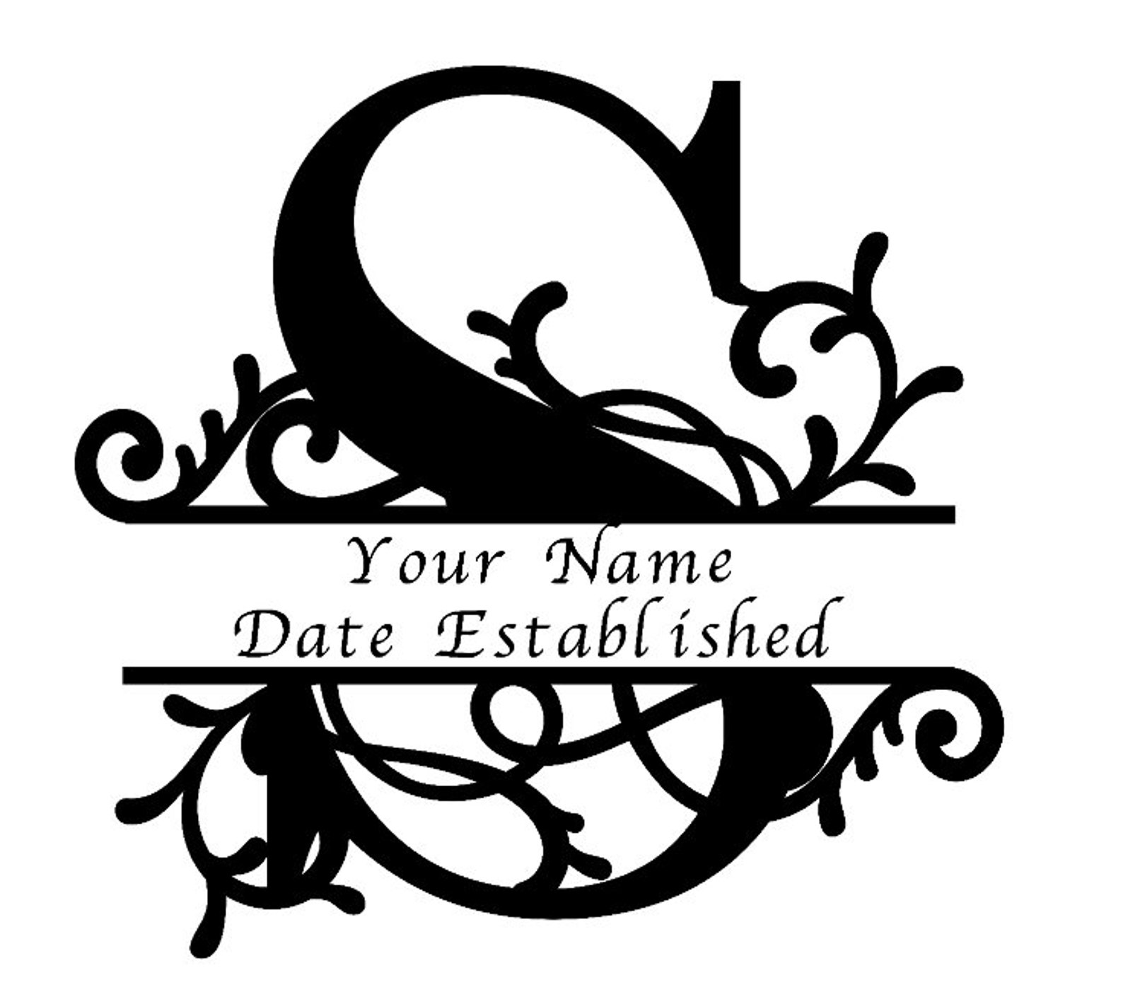 Custom RV Decal / Monogram Decal / Split Letter Decal - Etsy