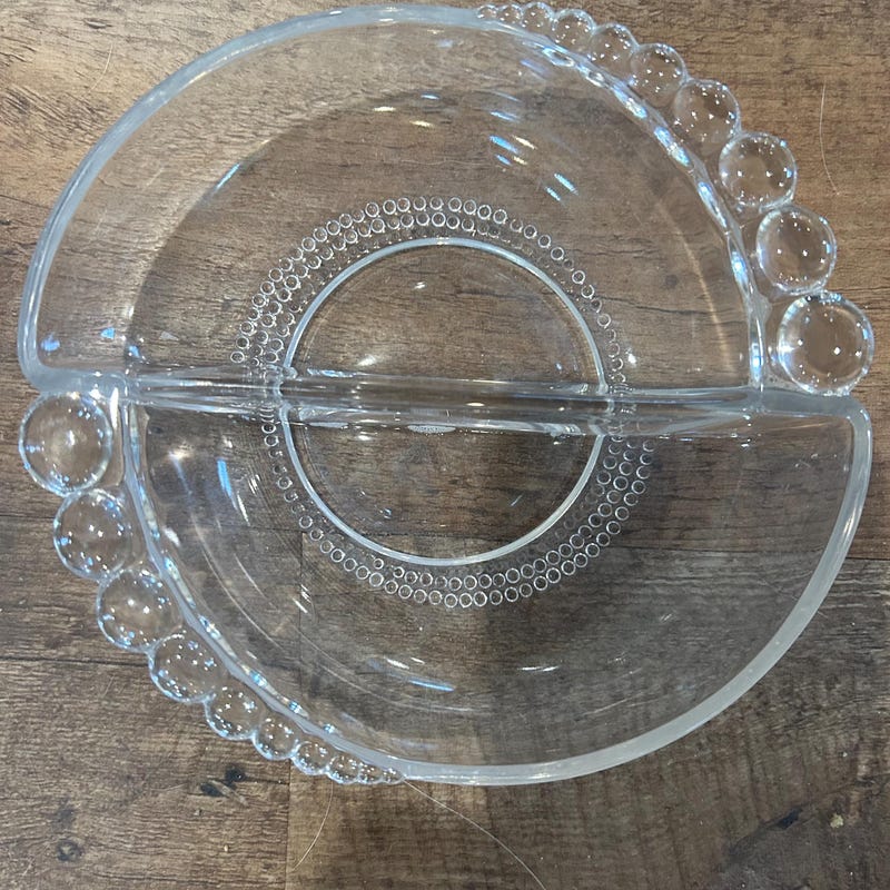 Clear Glass Teardrop Bowl - Etsy