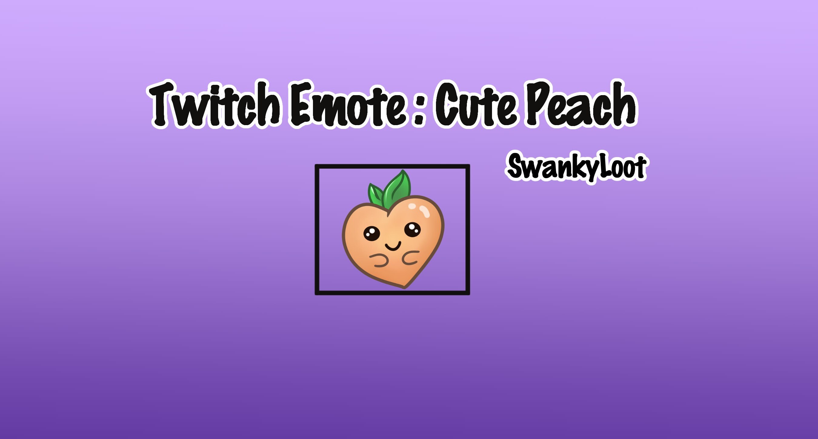 Twitch Emote Kawaii Peach Emote Cute Emote - Etsy