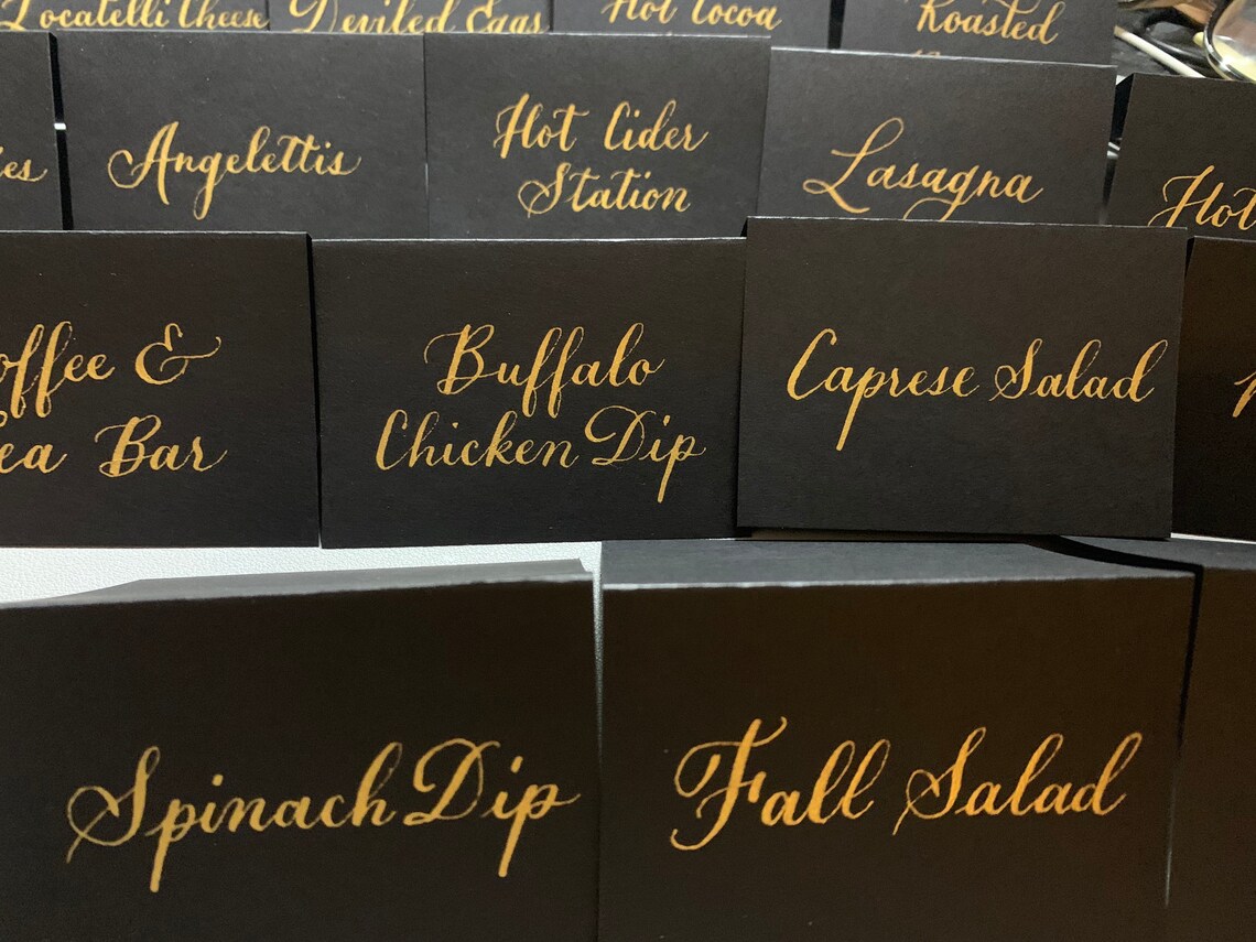 Buffet Food Label Cards Catering Dessert Table - Etsy