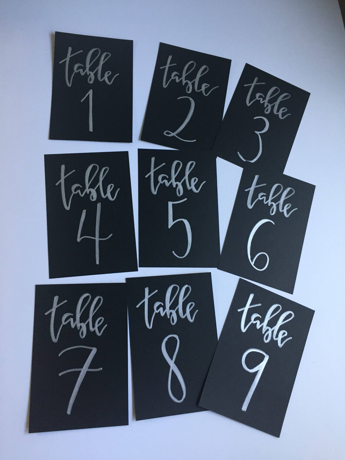 Hand Lettered Table Numbers - Etsy