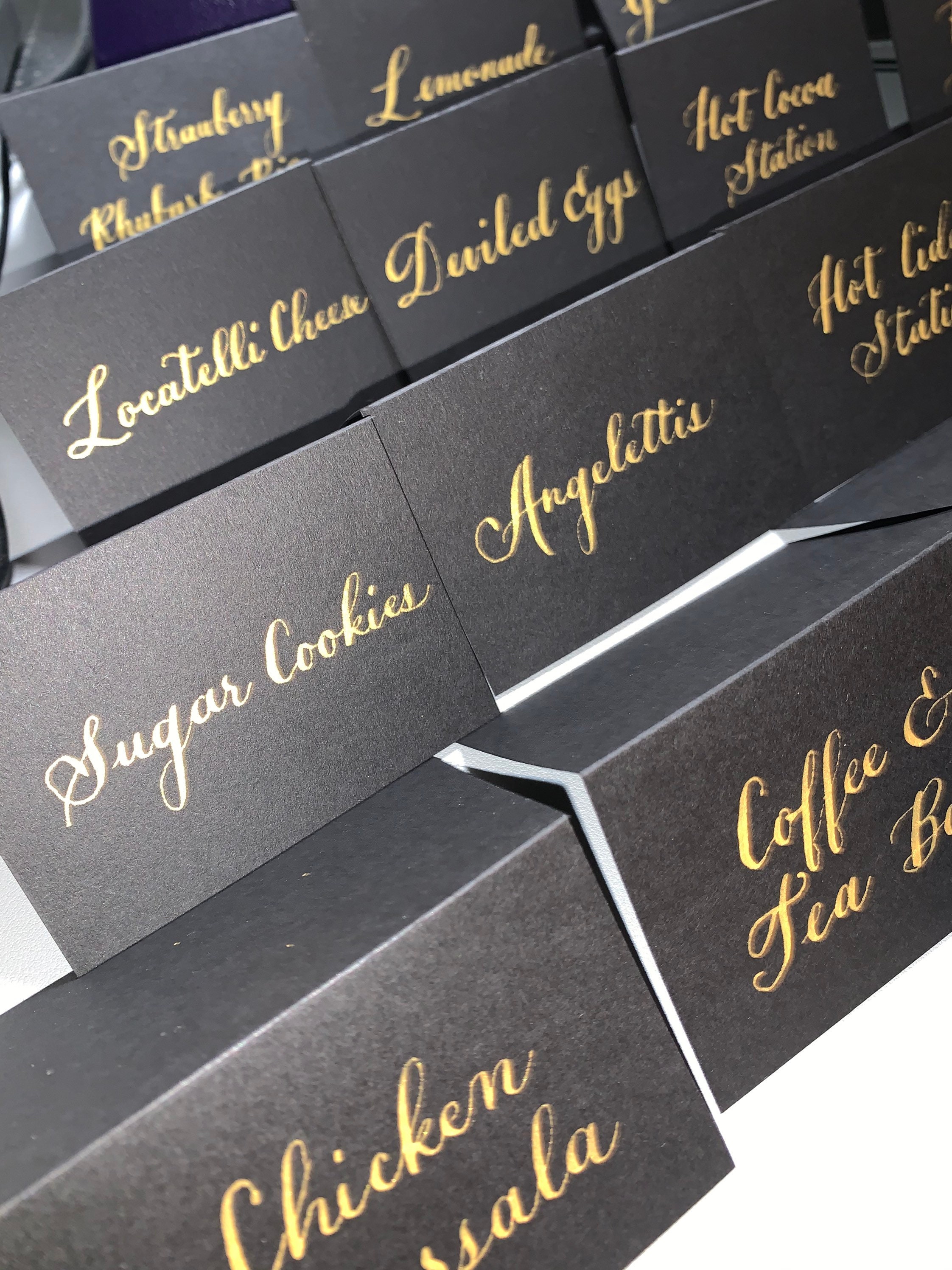 Buffet Food Label Cards Catering Dessert Table - Etsy