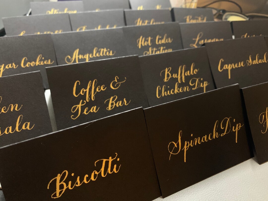 Buffet Food Label Cards Catering Dessert Table - Etsy