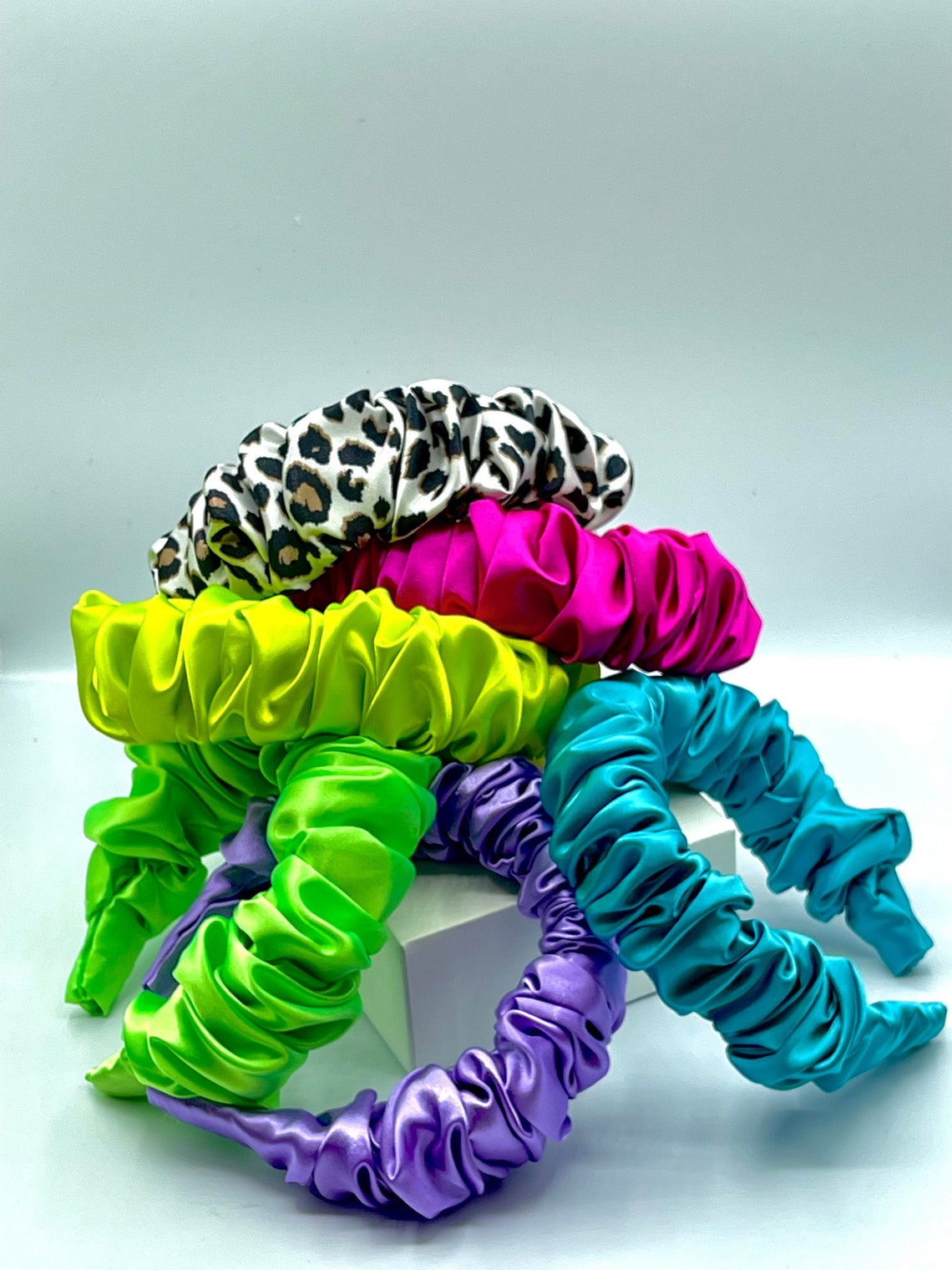 Neon Silk Satin Headbands Summer Headband Chic Headband - Etsy
