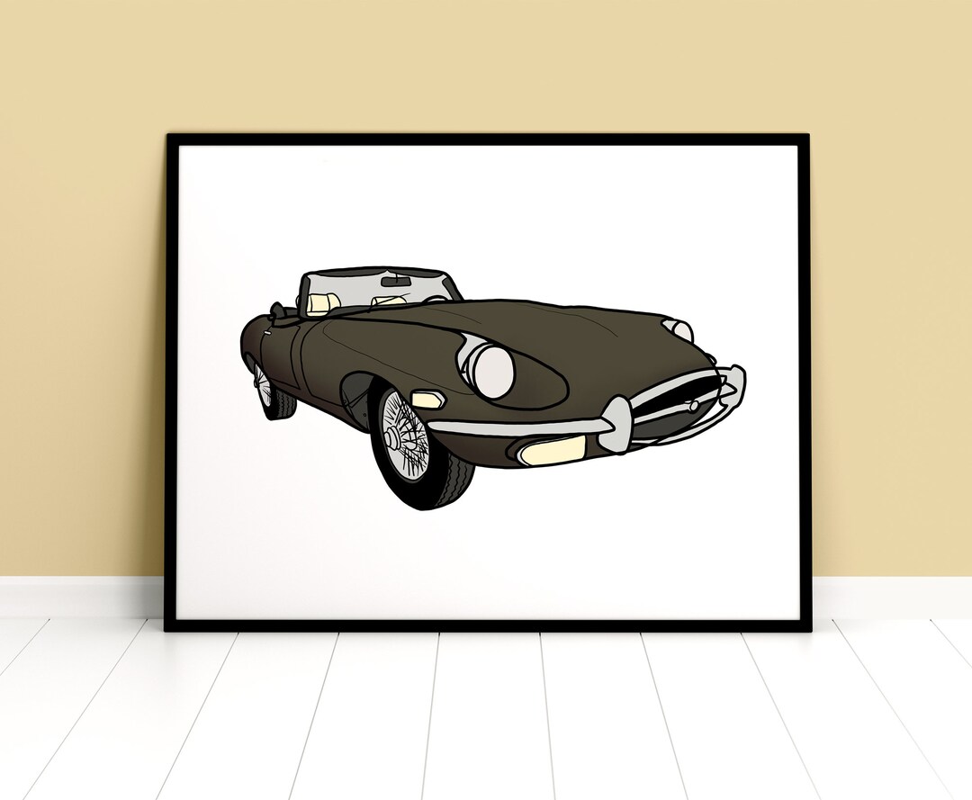 Custom Car Line Drawing, Personalized Gift for Car Enthusiast, Handmade ...