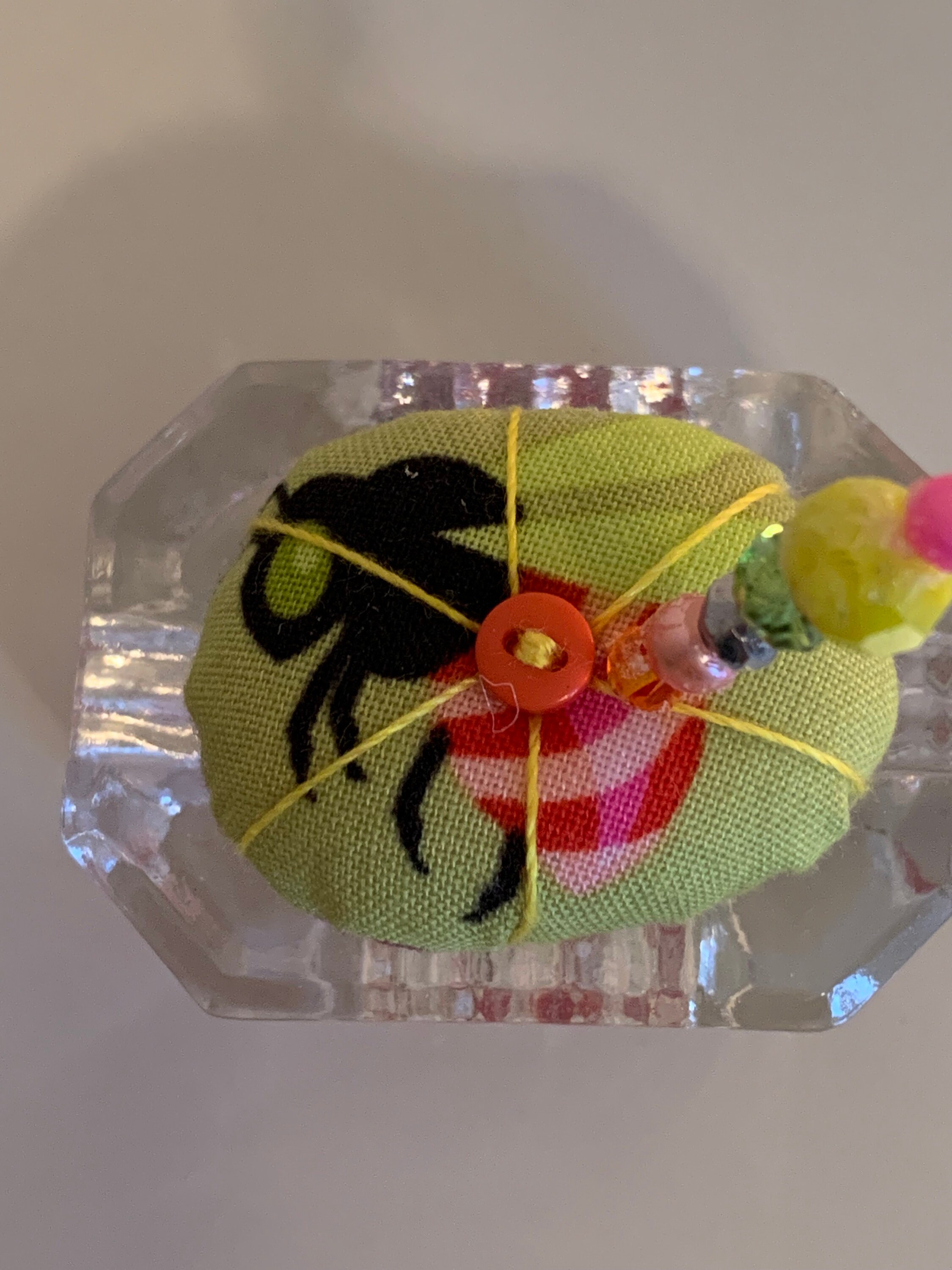 Antique Salt Cellar Pin Cushion Tula Pink Moon Garden Bee With - Etsy