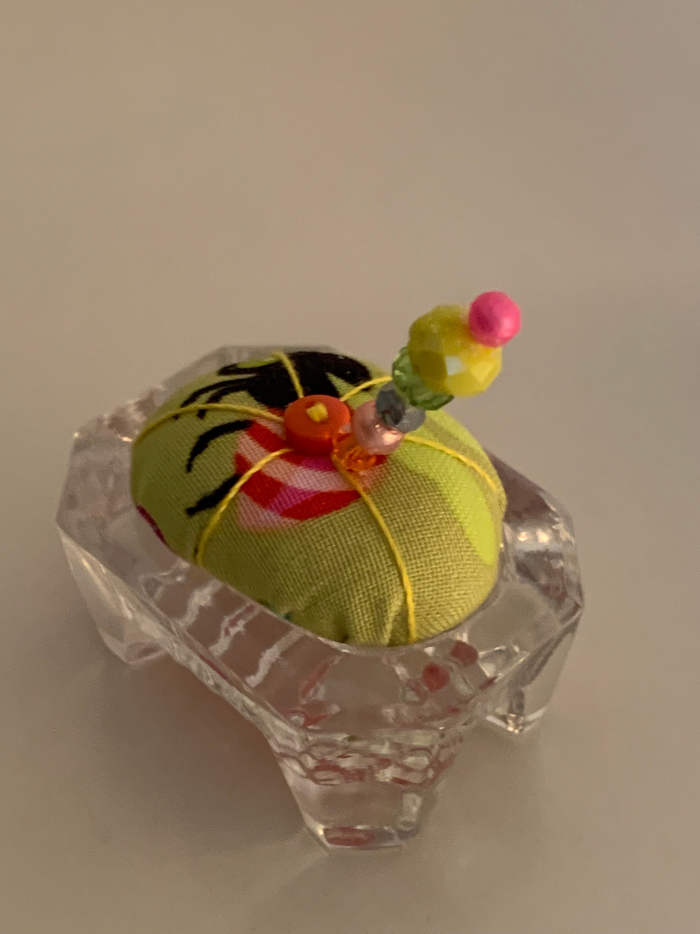 Antique Salt Cellar Pin Cushion Tula Pink Moon Garden Bee With - Etsy