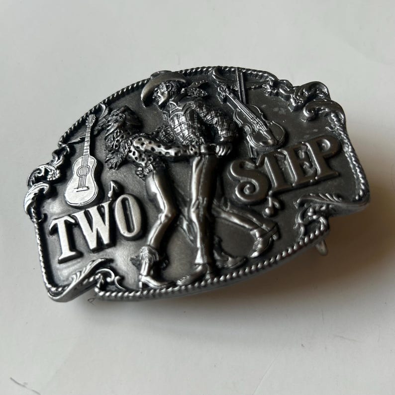 Vintage Western Belt Buckle, Siskiyou, Two Step - Etsy