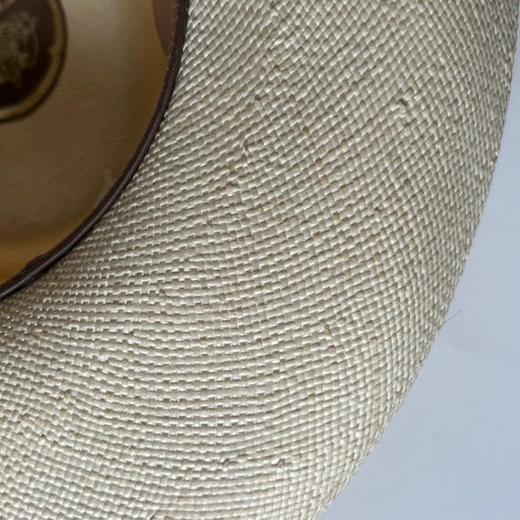 Vintage Stetson Straw Cowboy Hat with Black Band, 7X - Gem