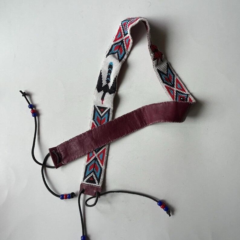Vintage Hand Crafted Beaded Sash. Native American, Birds - Etsy