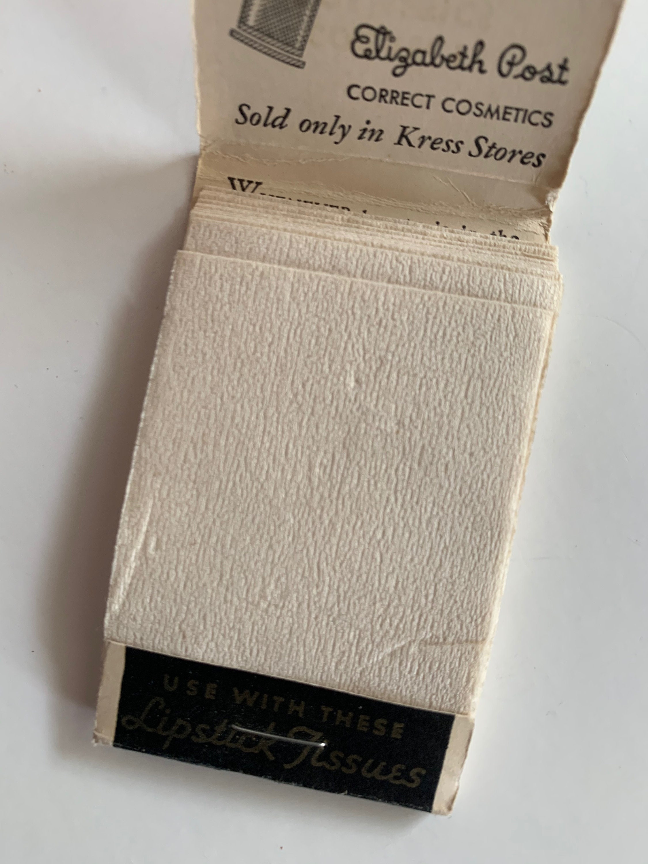 Vintage Elizabeth Post Correct Cosmetics Lipstick Tissues | Etsy