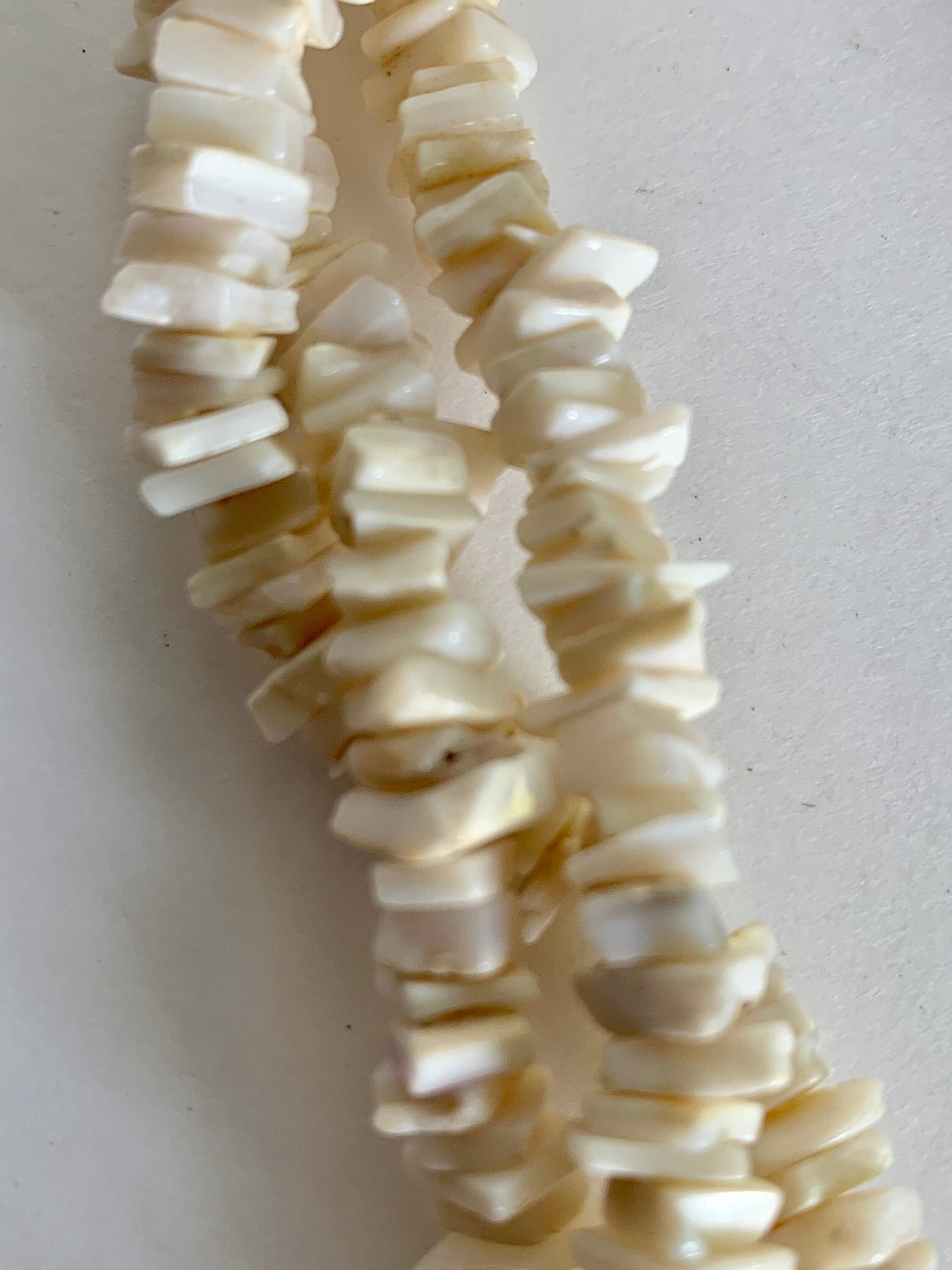 Vintage Twisted Triple Strand Puca Shell Necklace | Etsy