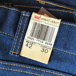 Vintage Levi's for Men, New With Tags, 42x30, Blue Gold Label - Etsy